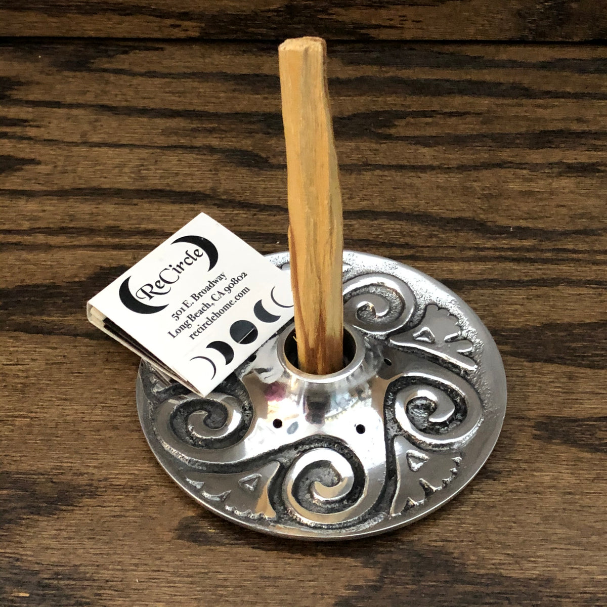 Round Swirl Candle and Incense Burner – ReCircle Home